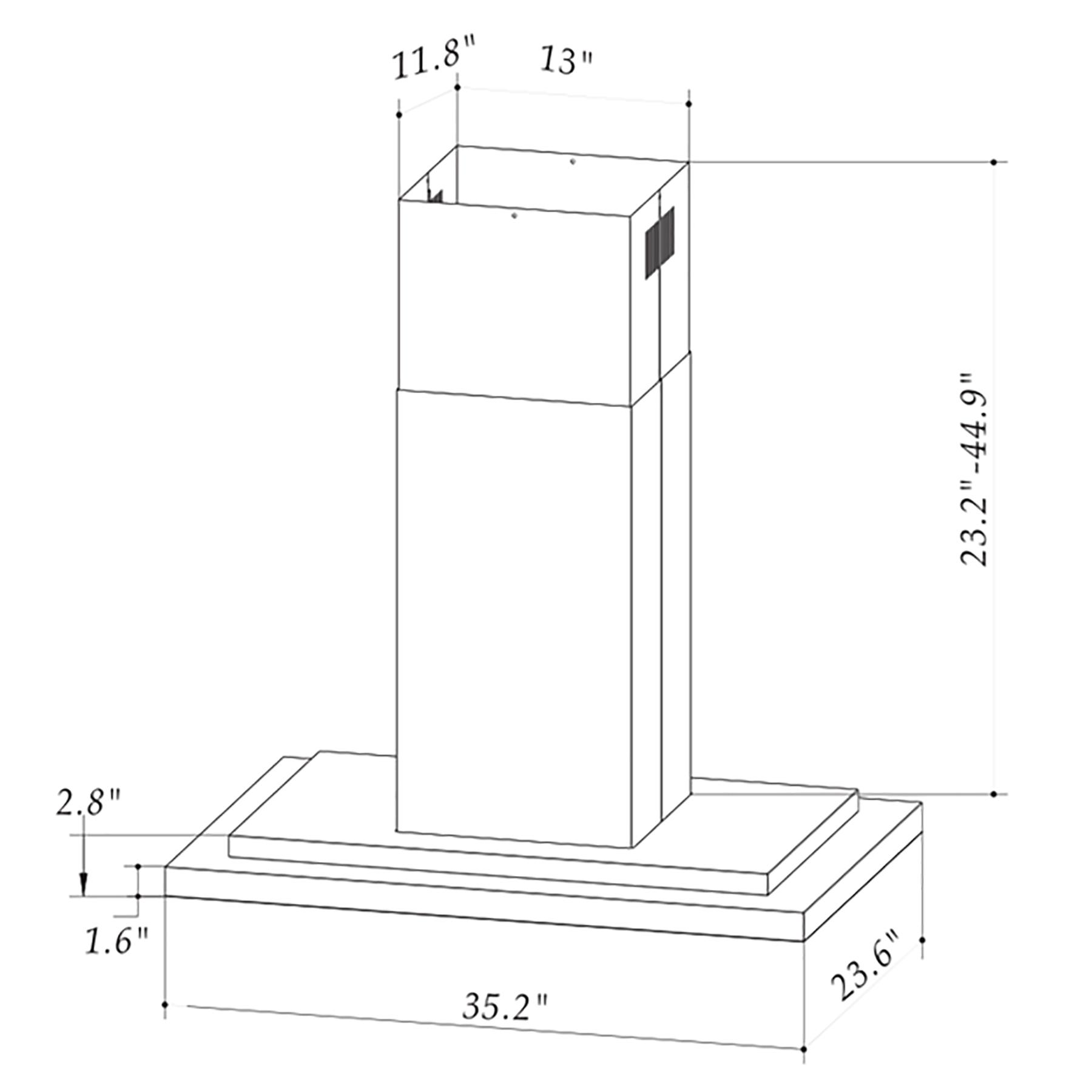 Akdy 36 island range hood store